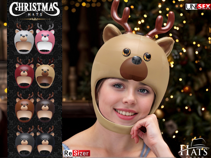 Second Life Marketplace - [HW] CUTE REINDEER HATS